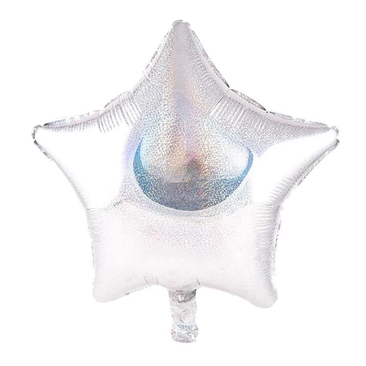 Ir Silver Star Foil Balloon 24in Party Hero